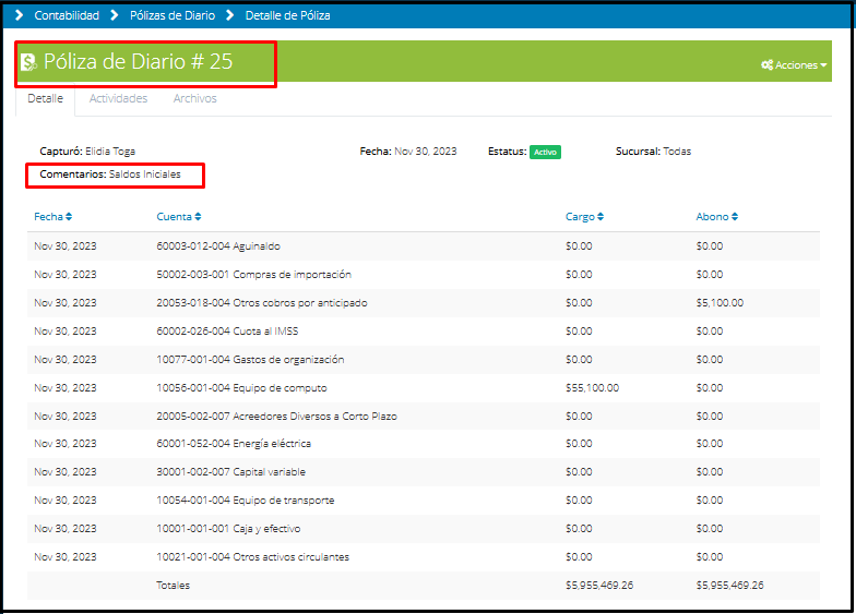 Carga de saldos iniciales(Catálogo de cuentas y Balanza de comprobación ...