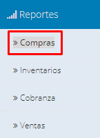 Reporte/Dashboard de Compras